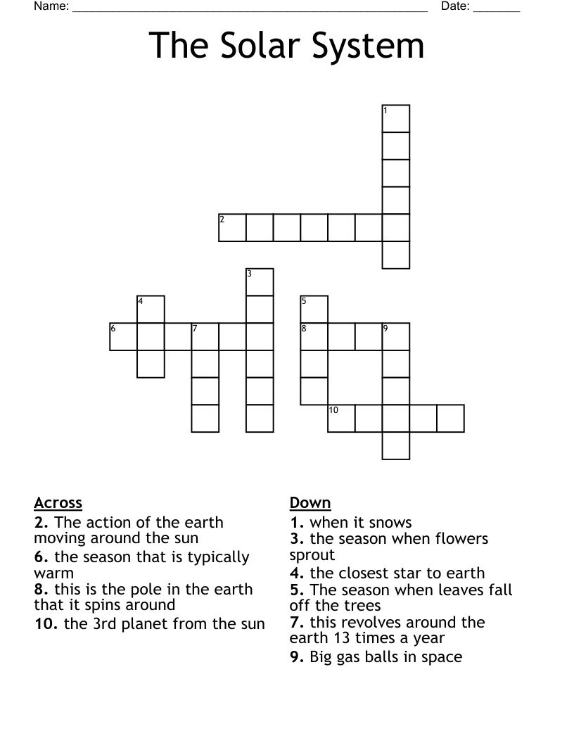 The Solar System Crossword WordMint the-solar-system-crossword-wordmint