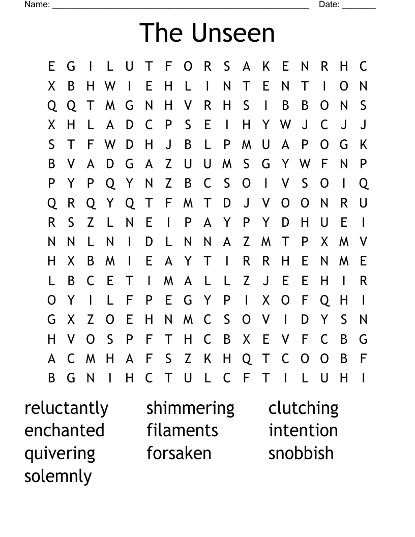 The Unseen Word Search - WordMint