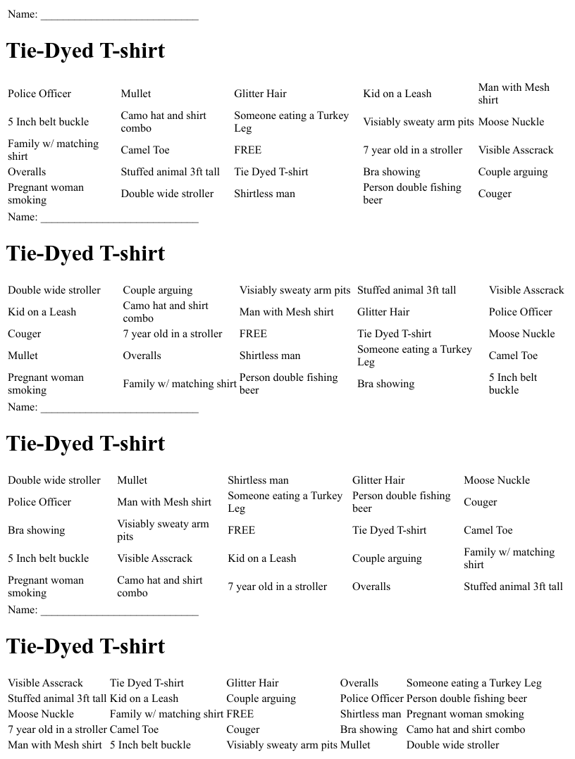 Fair Bingo - WordMint