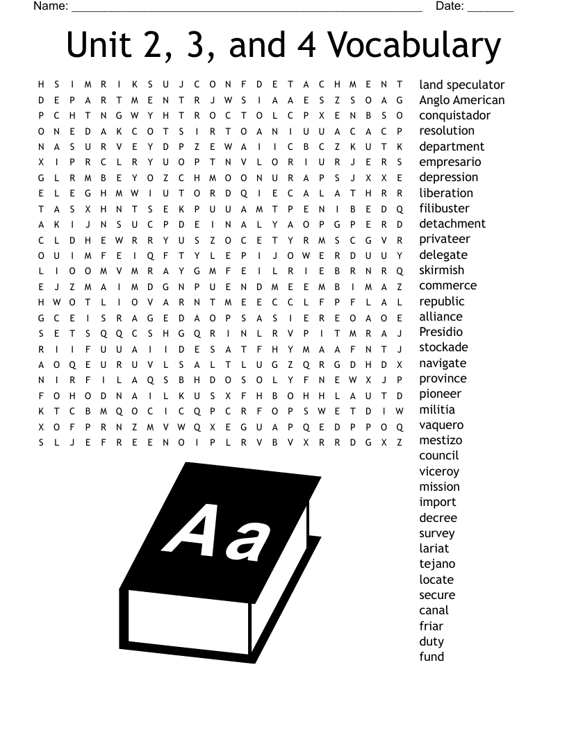 Texas History Word Search WordMint