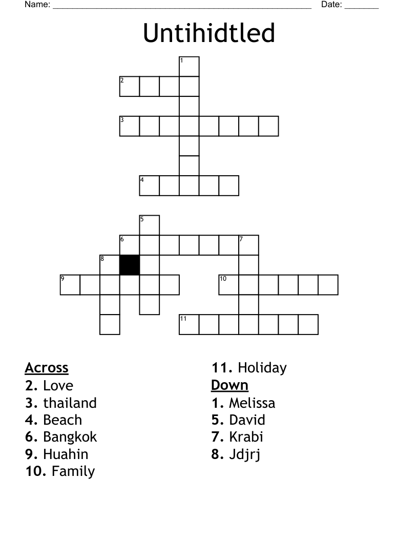 Untihidtled Crossword - WordMint