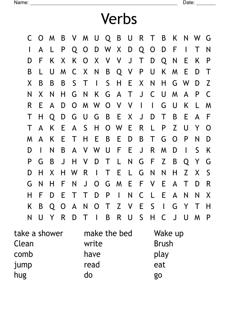 Verbs Word Search WordMint verbs-word-search-wordmint
