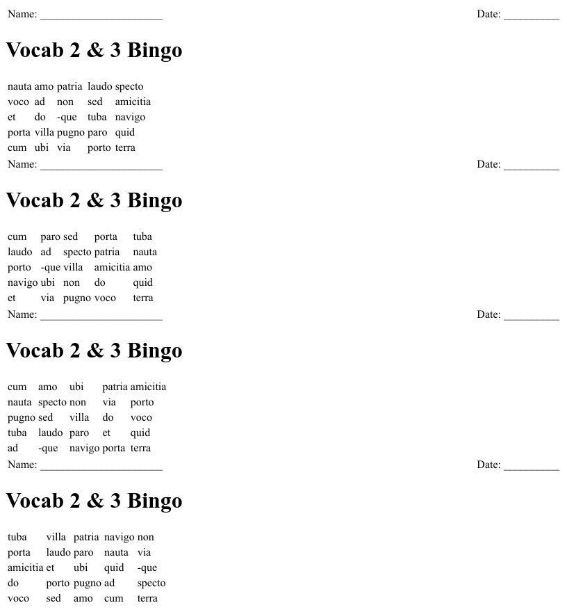 1st Conjugation Verbs Worksheet - WordMint