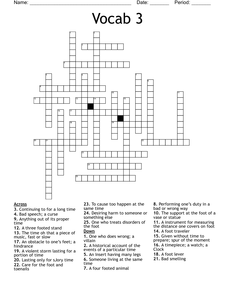 Chron Temp Time Crossword WordMint