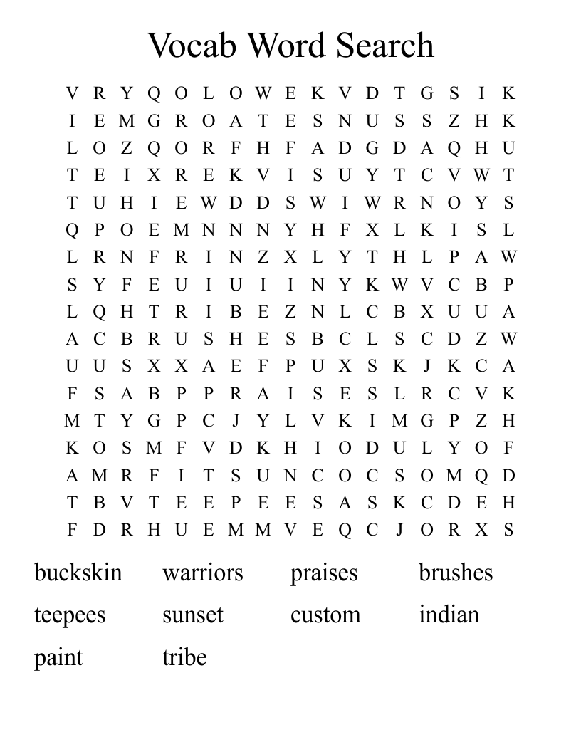 Vocab Word Search - WordMint