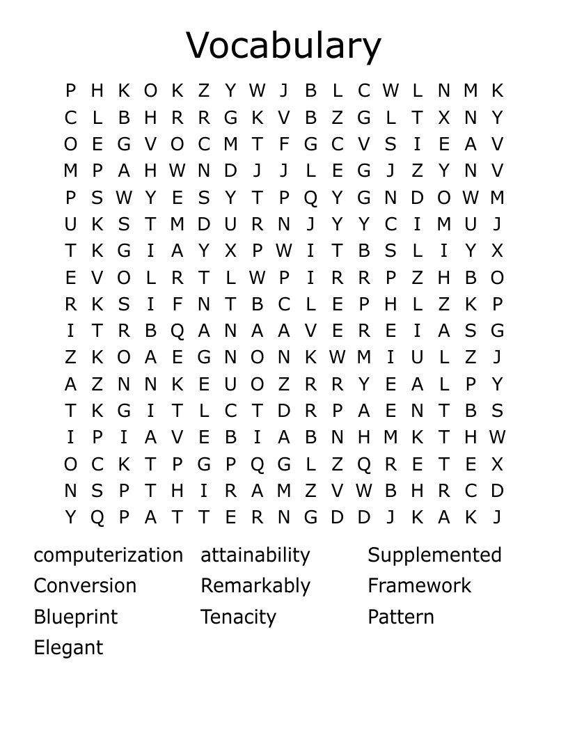 Vocabulary Word Search - WordMint