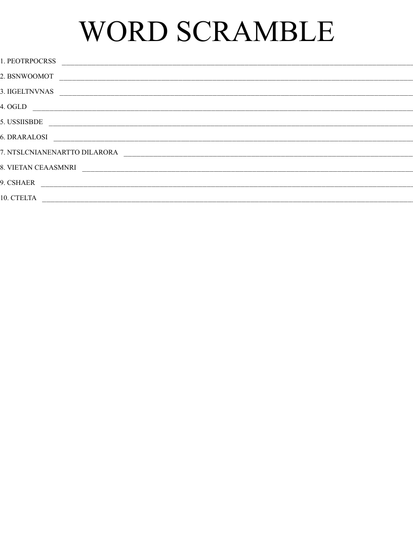WORD SCRAMBLE - WordMint
