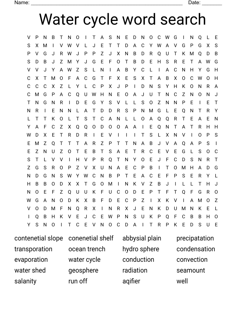 Water Cycle Word Search WordMint water-cycle-word-search-wordmint