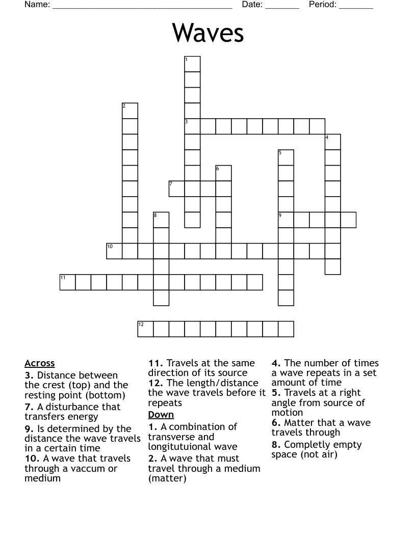 Waves Crossword - WordMint