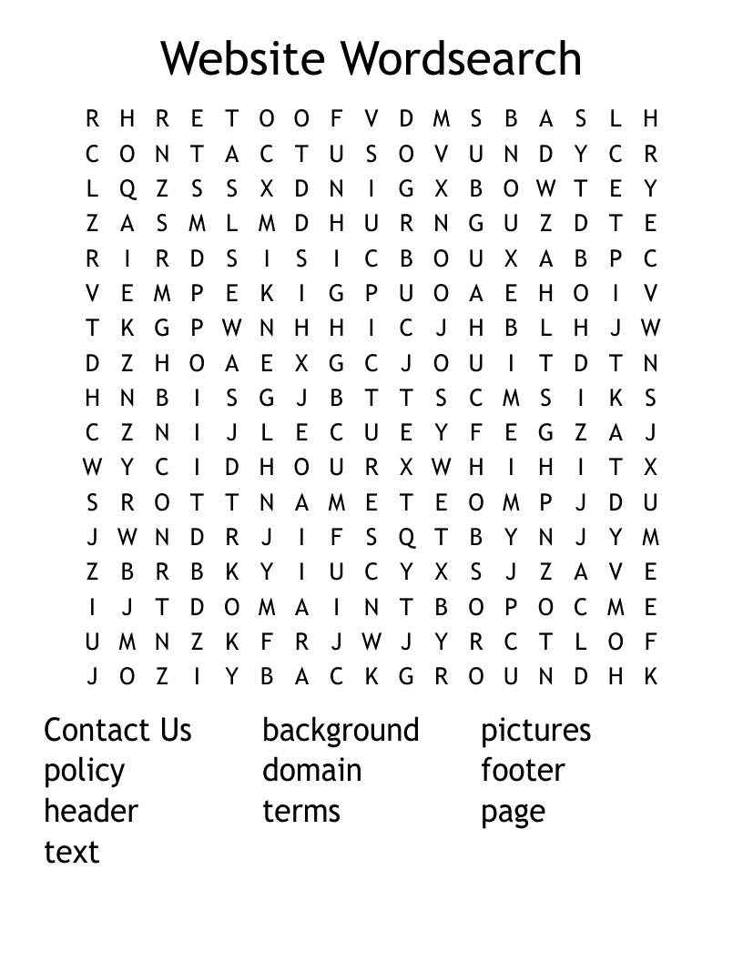 Website Wordsearch - WordMint