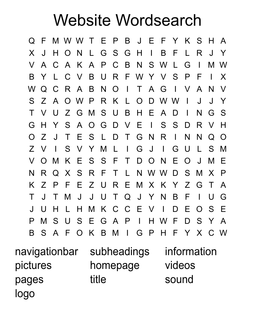 Website Wordsearch - WordMint