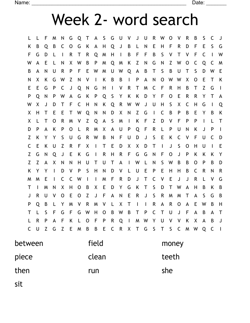 Week 2- word search - WordMint