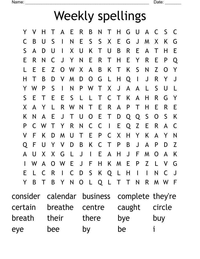 Weekly Spellings Word Search WordMint weekly-spellings-word-search-wordmint