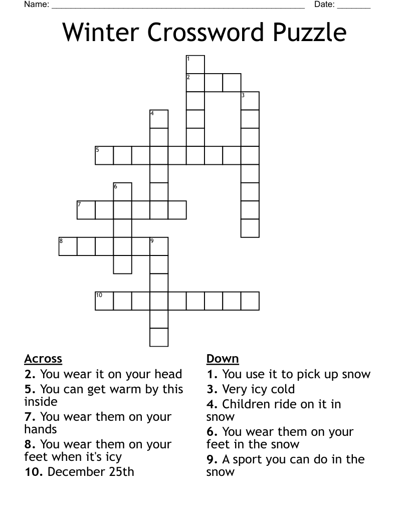 Er s Leszek Mostan ban Kell Winter Crossword Puzzle Alkalmaz K ny rg s