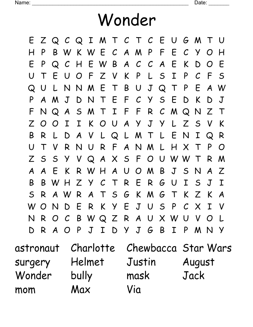 Wonder Word Search - WordMint
