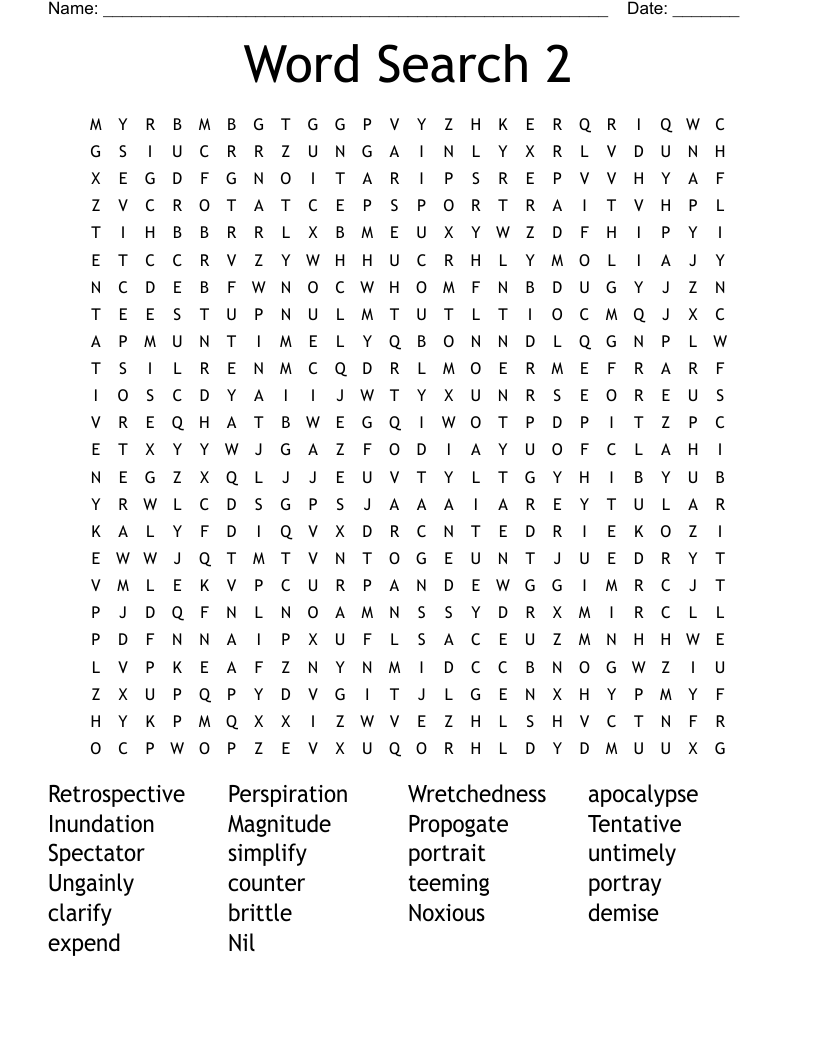Word Search 2 - WordMint