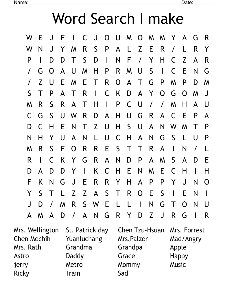 Word Search I Make WordMint Word Search I Make WordMint