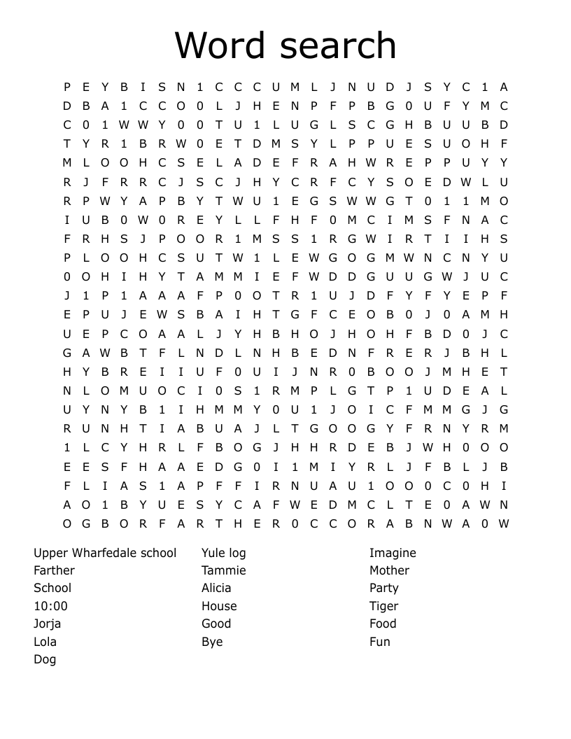 Word search Word Search - WordMint