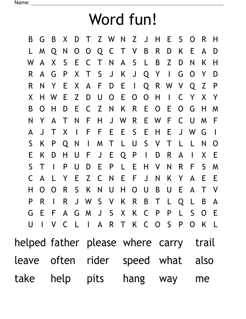 Word fun! Word Search - WordMint