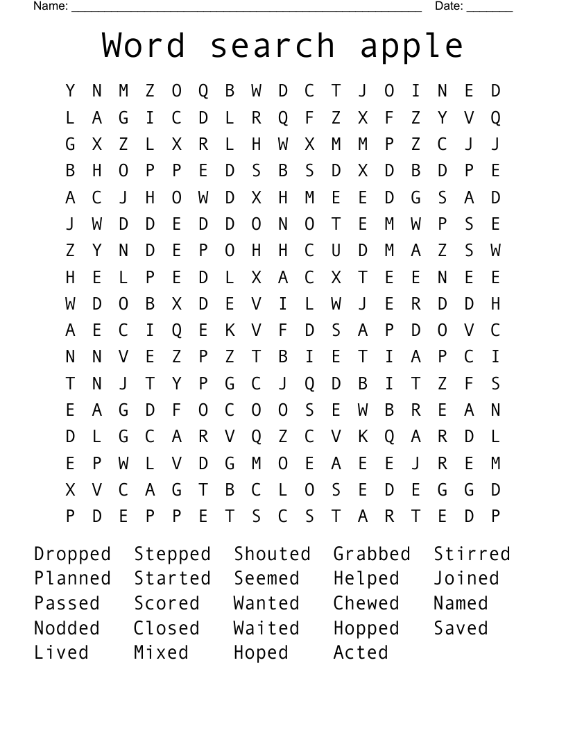 Word Search Apple WordMint