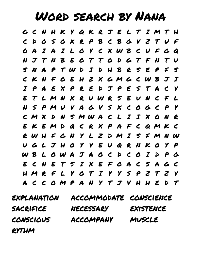 Word search by Nana - WordMint