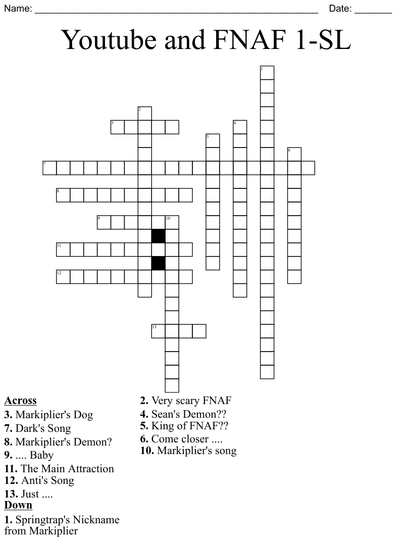 Fnaf Puzzles - WordMint