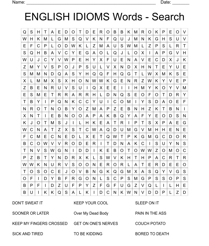 Idioms Puzzles - WordMint