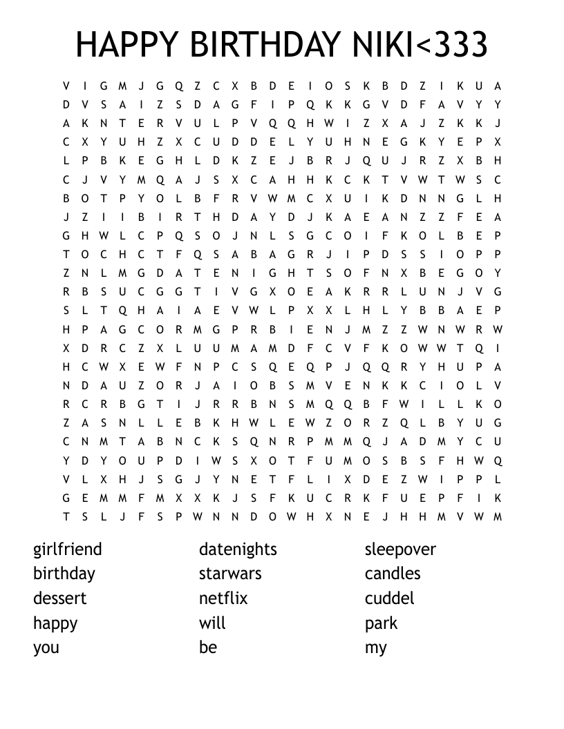 HAPPY BIRTHDAY NIKI