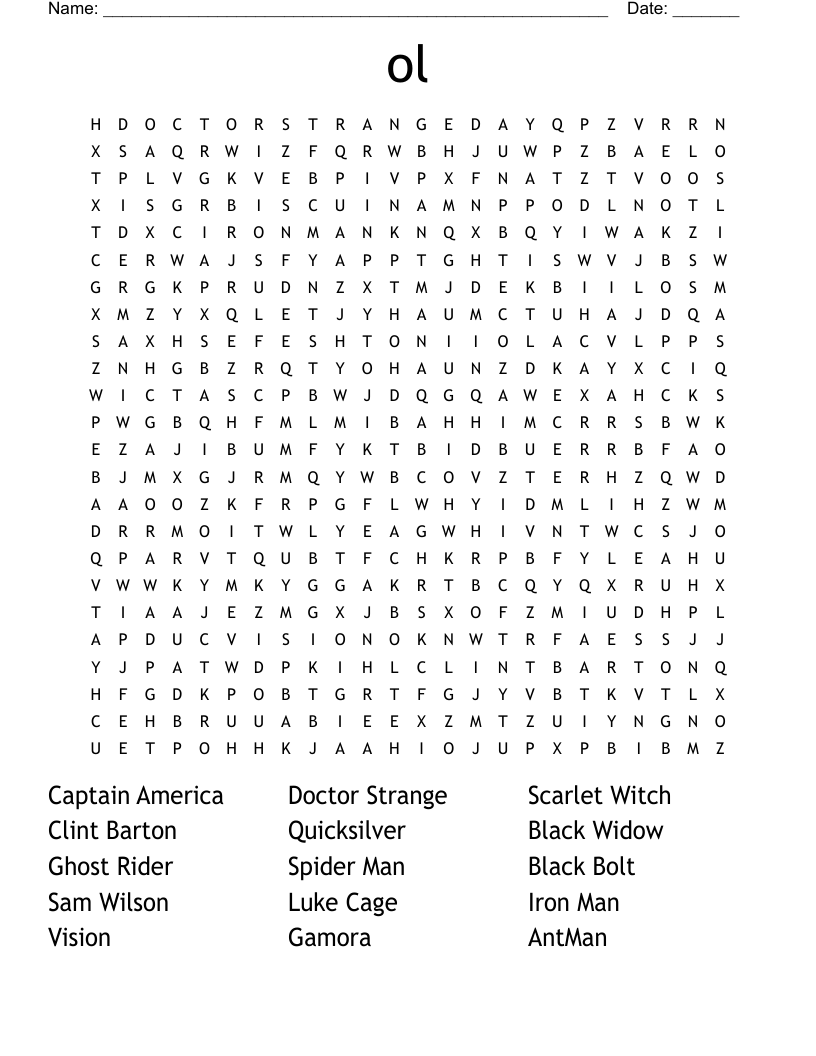 ol Word Search - WordMint