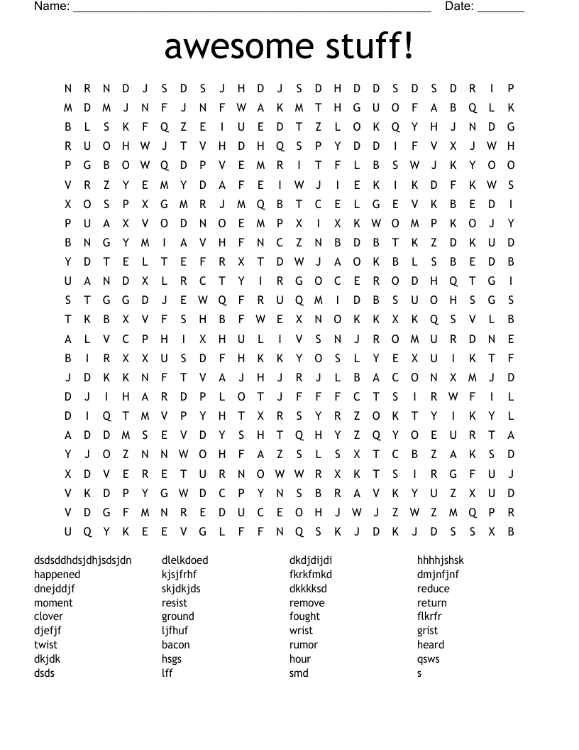 awesome stuff! Word Search - WordMint