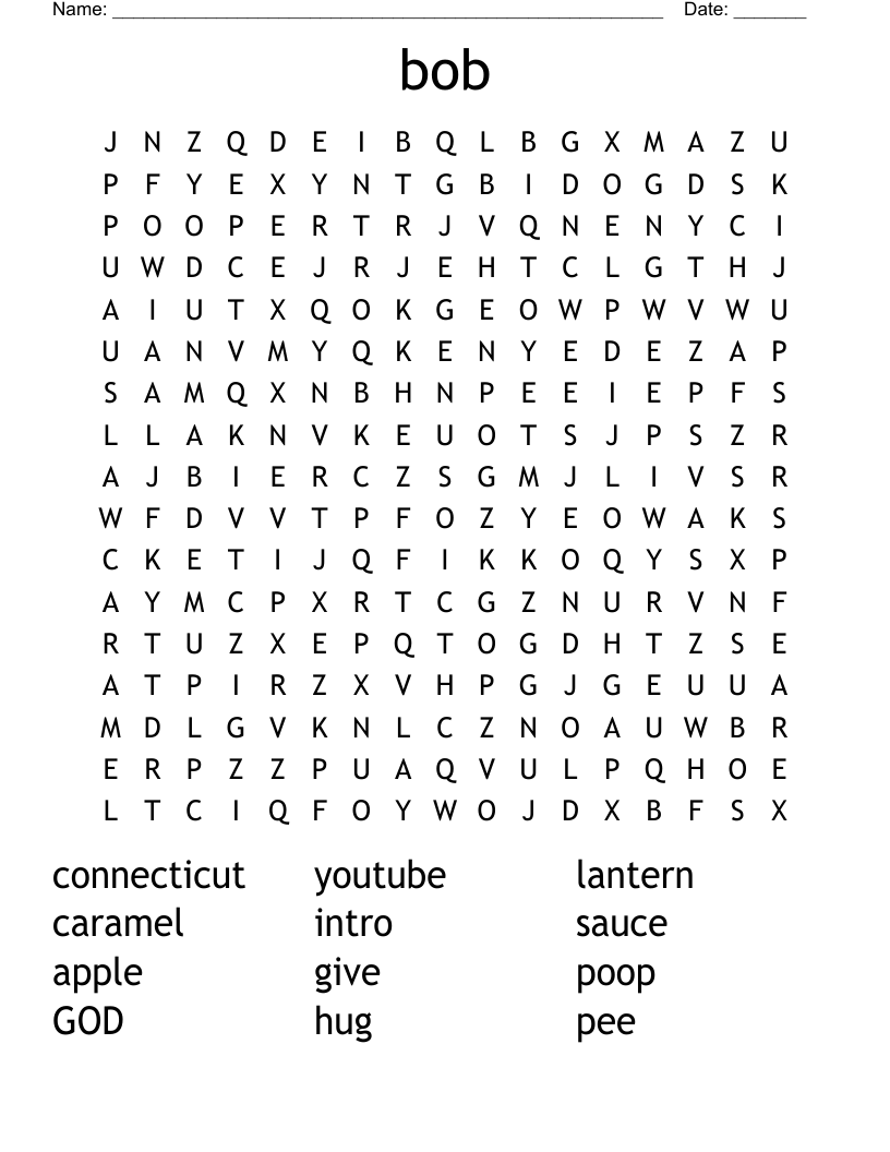 bob Word Search - WordMint