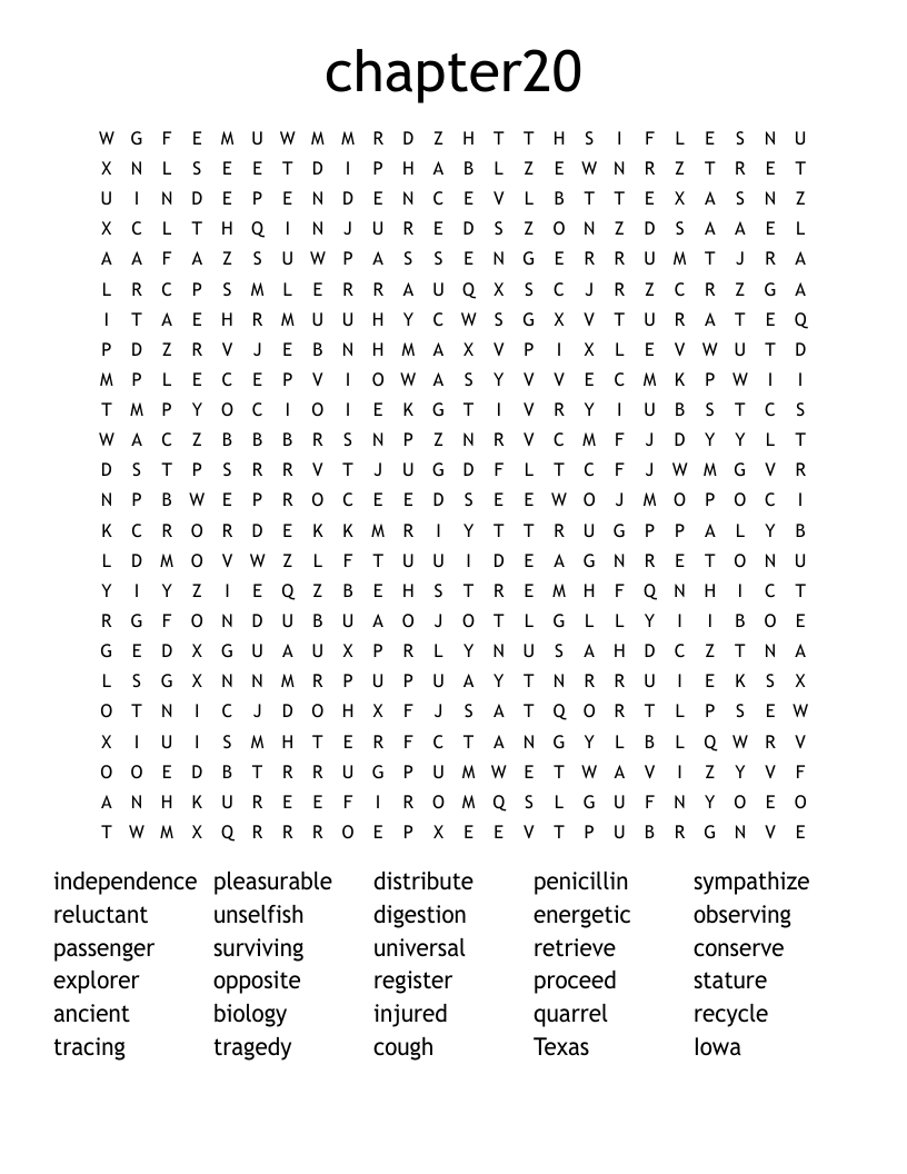 chapter20 Word Search - WordMint