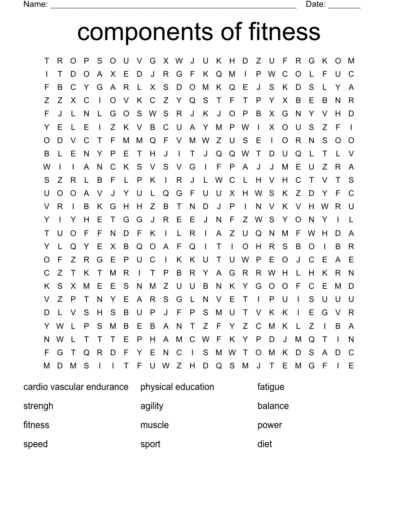 Components Of Fitness Word Search WordMint components-of-fitness-word-search-wordmint