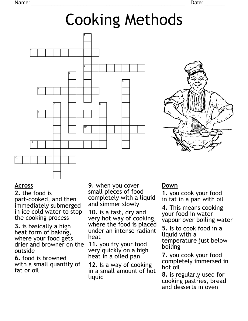 Cooking Word Search WordMint