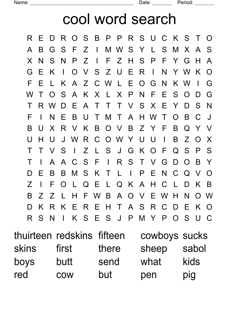 Cool Word Search WordMint
