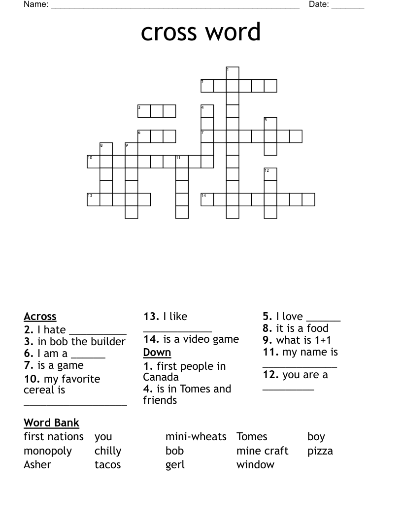 cross word - WordMint