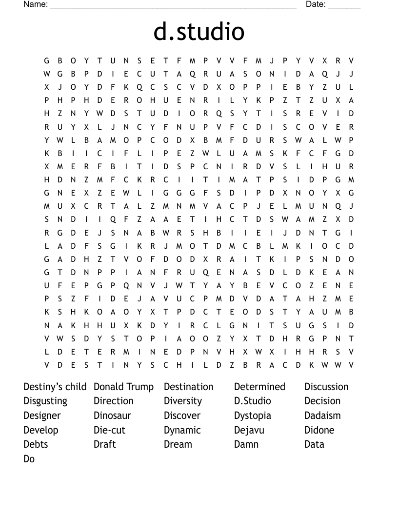 d.studio Word Search - WordMint