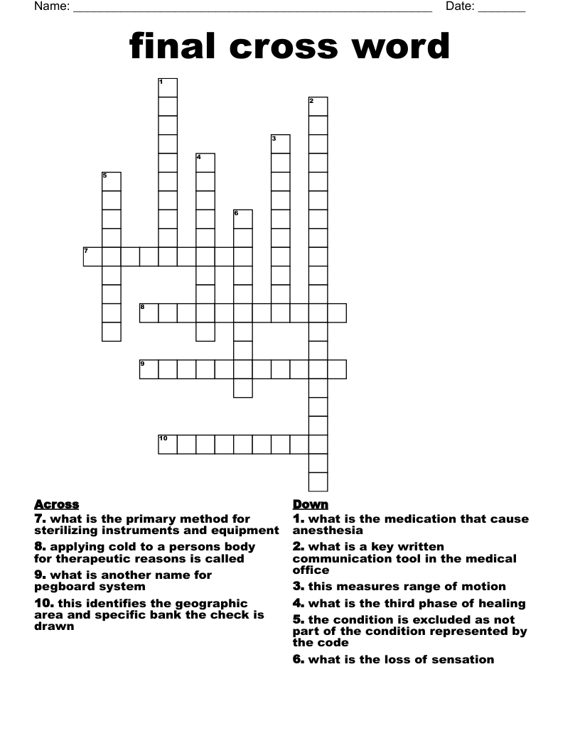 final cross word - WordMint