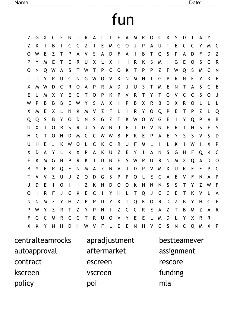 fun Word Search - WordMint