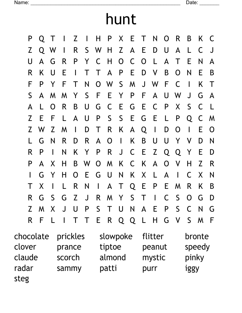 hunt Word Search - WordMint