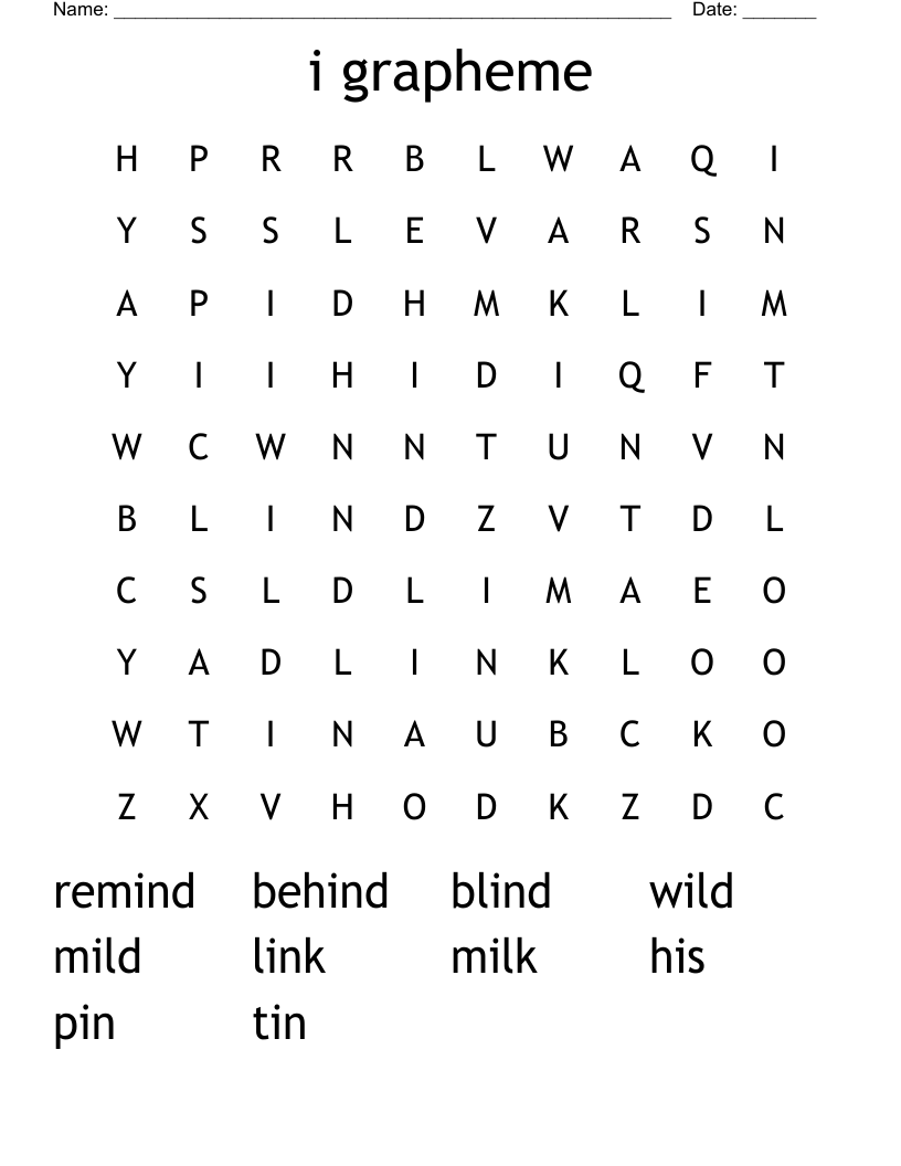 i grapheme Word Search - WordMint