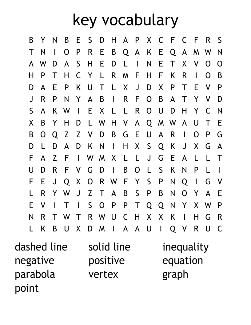 key vocabulary Word Search - WordMint