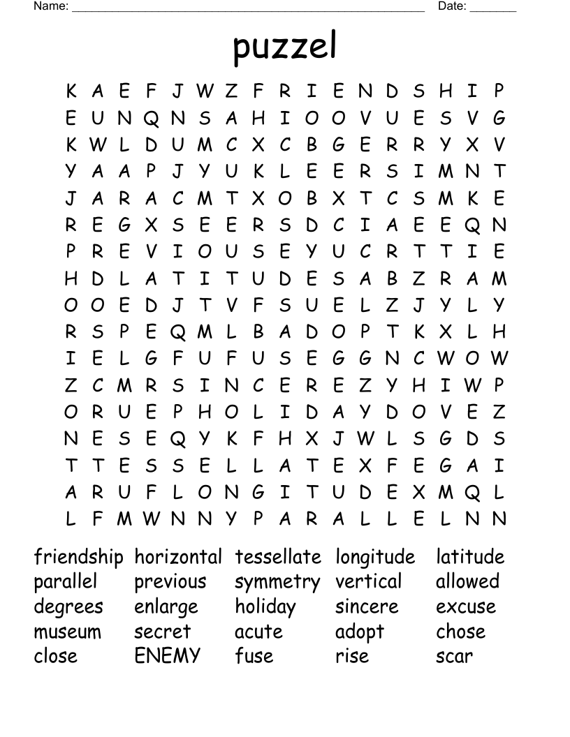 puzzel Word Search - WordMint