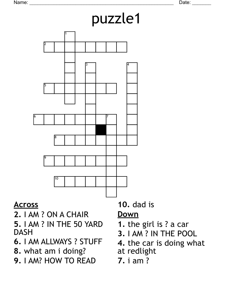 puzzle1 Crossword - WordMint