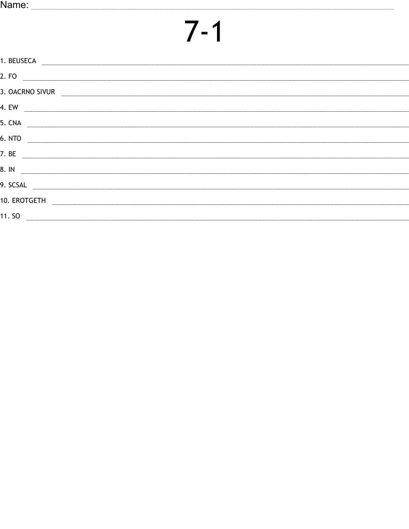 7-1 Word Scramble - WordMint