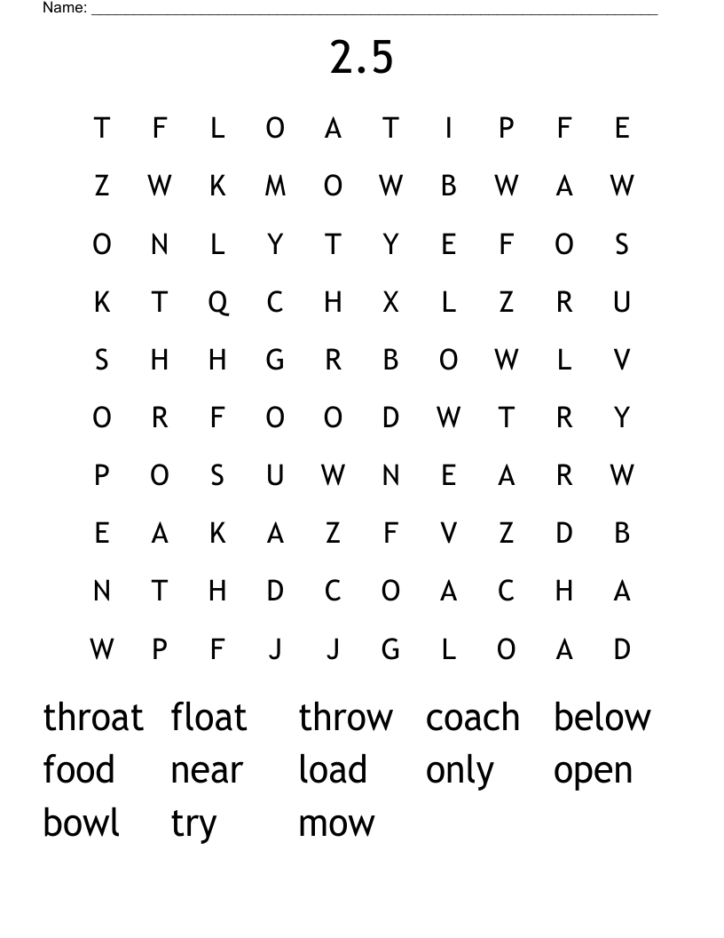 2.5 Word Search - WordMint