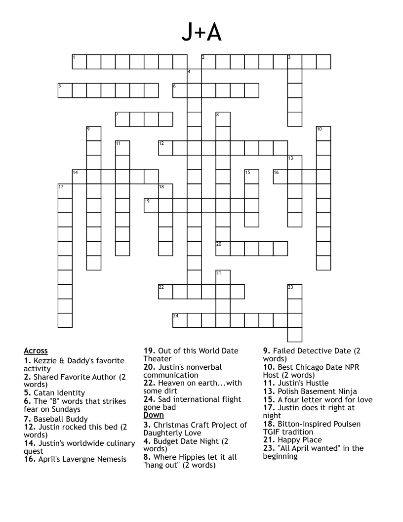 J A Crossword WordMint
