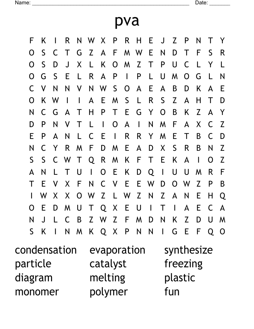 pva Word Search - WordMint