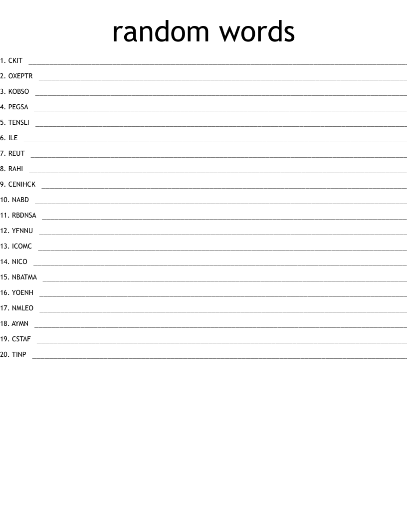 Random Words Word Scramble WordMint random-words-word-scramble-wordmint