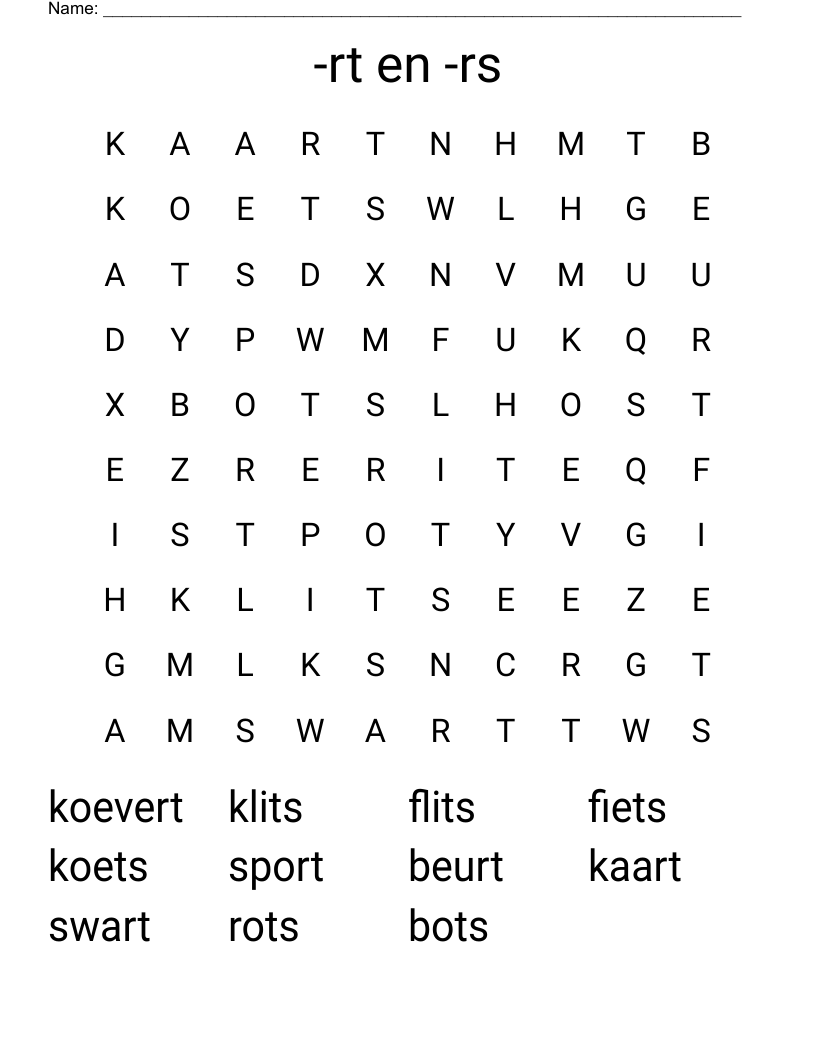 rt En rs Word Search WordMint rt En rs Word Search WordMint